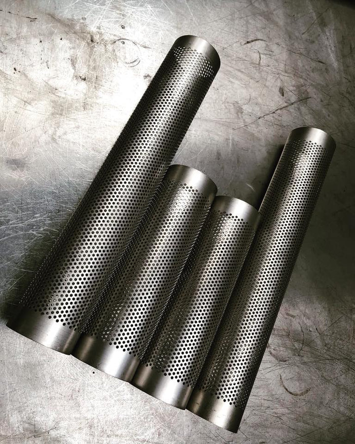 Titanium Perforated Tube - 63.5mm / 2-1/2” - 1mm wt x 500mm Length ...